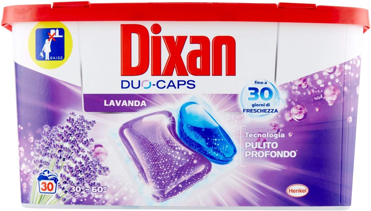 Dixan Duo Caps Lavanda, Detersivo Lavatrice Capsule Pre-Dosato, 2 ...