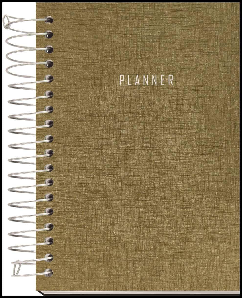 Planner Permanente, Scratch, Espiral, Capa Dura, Bronze, 160 Folhas ...