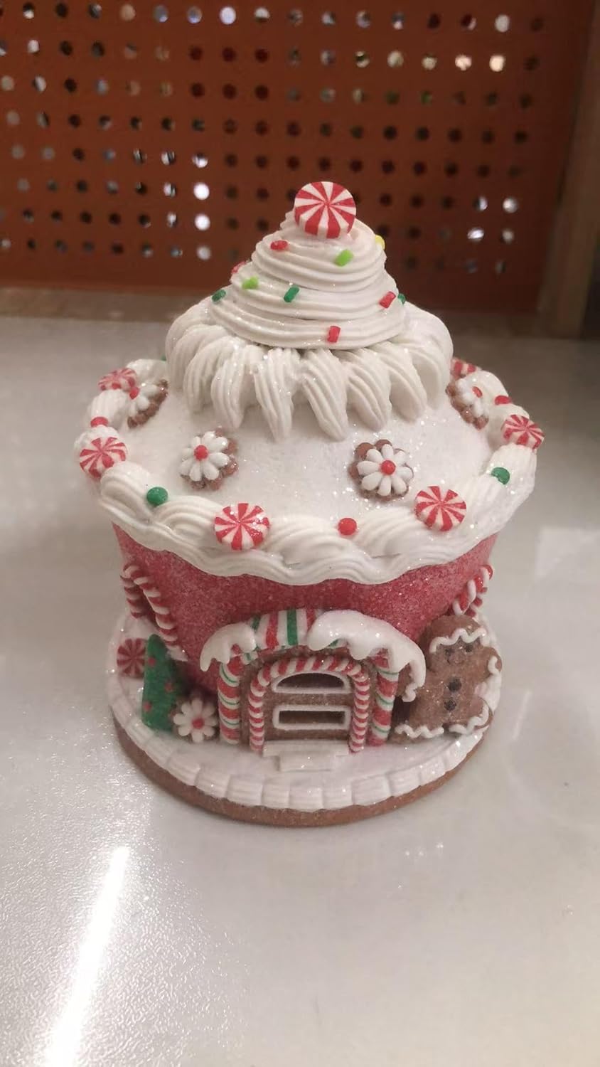 Amazon.com: Lighted Christmas Gingerbread House Ornaments, Christmas ...
