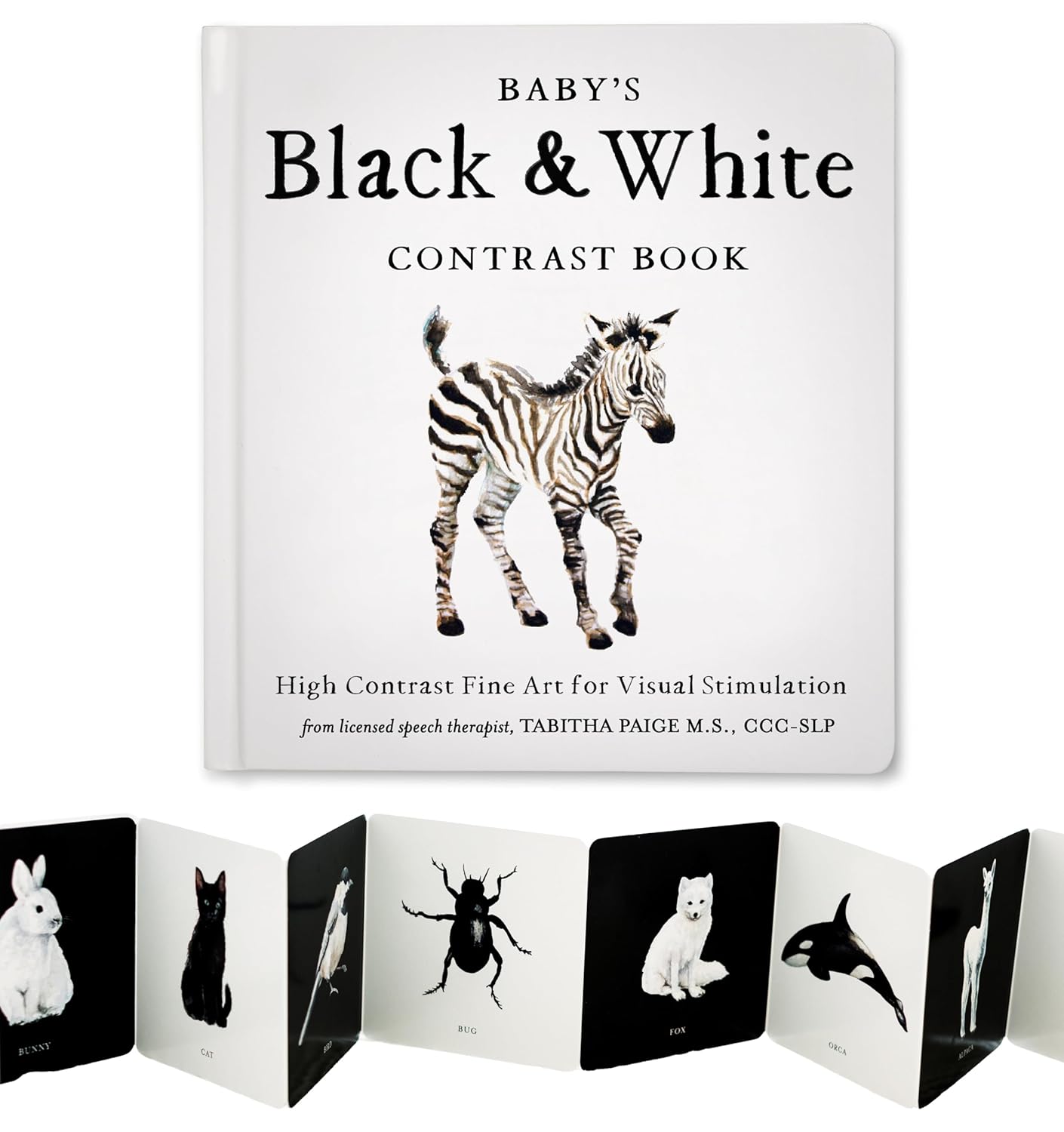 Baby's Black and White Contrast Book: High-Contrast Art for Visual ...