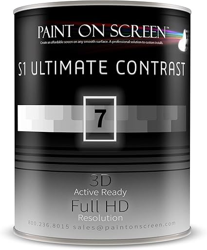 Paint on Screen S1 Ultimate Contrast Projector Screen Paint | Single ...