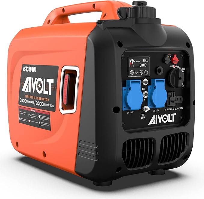 AIVOLT Groupe Électrogène d'essence 3200W Générateur d'onduleur ...