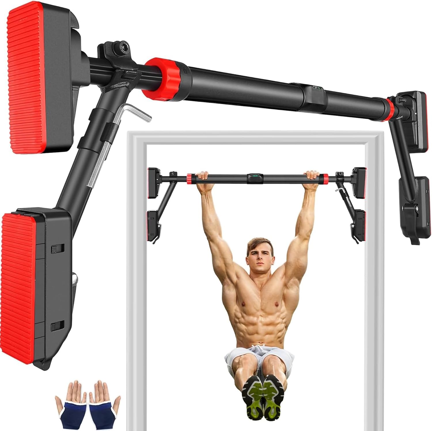 Yoawllty Pull Up Bar Doorway,Chin Up Bar Door Frame with Fixing Bracket ...