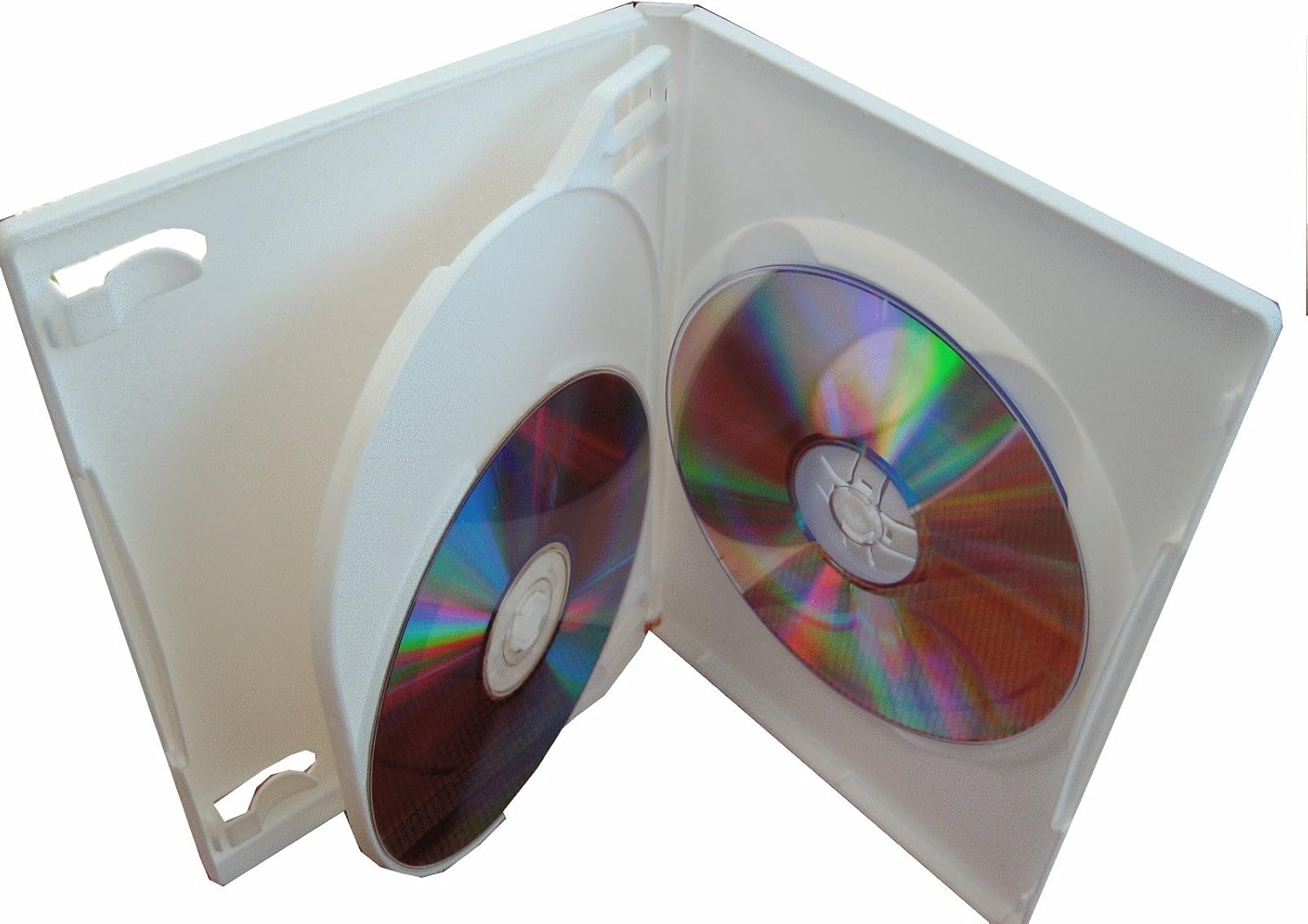 14MM, SLIM, TRIPLE, 3 DVD CASE, W/ FLIP TRAY, WHITE, PSD53, 100 PIECES ...