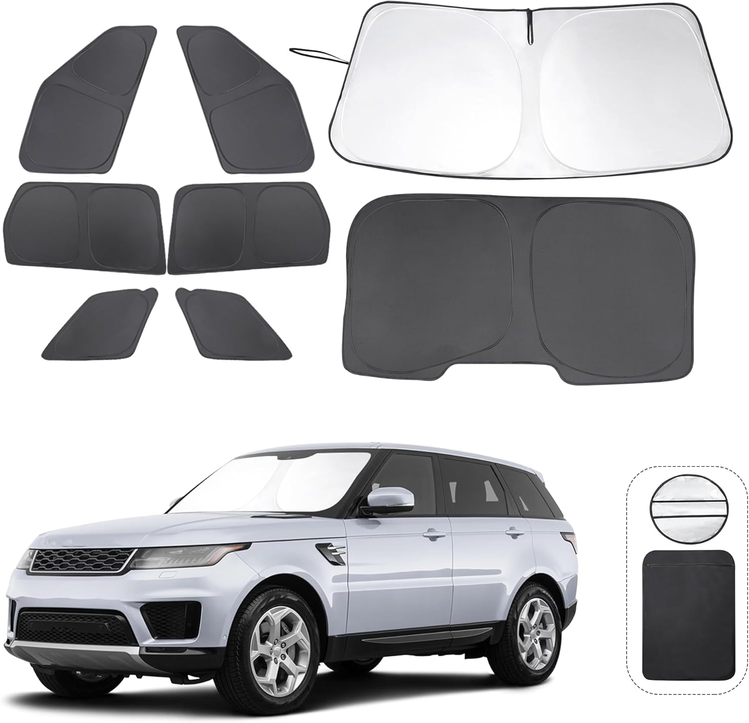 Amazon.com: 8PCS Windshield Sun Shade Custom Fit for 2014-2022 Land ...