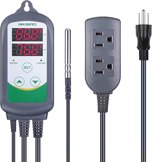 Itc308 Freezer Thermostat Heating Cooling Plug Temperature Controller ...