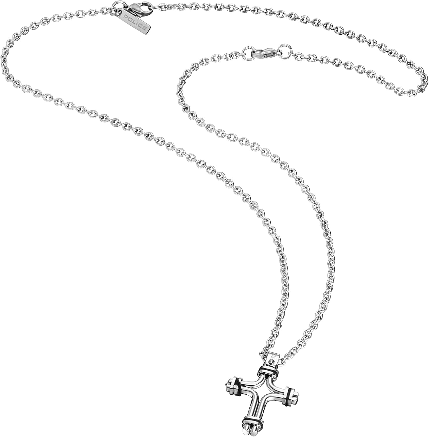 Amazon.com: Police Chain and Pendant Cross Charm Tucson PJ.26037PSS/01 ...