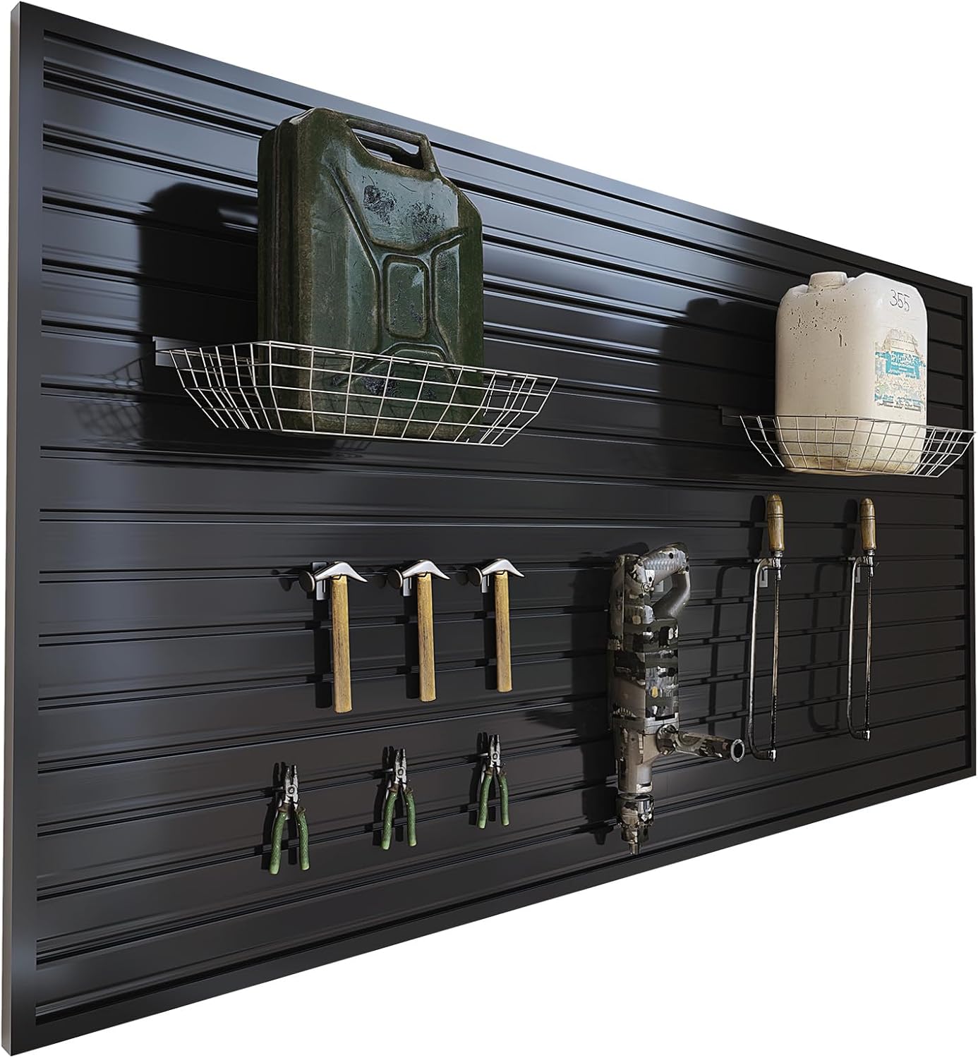 NeatiEase Slatwall Panel Wall Storage Systems, 4 x 8ft Slat Wall ...