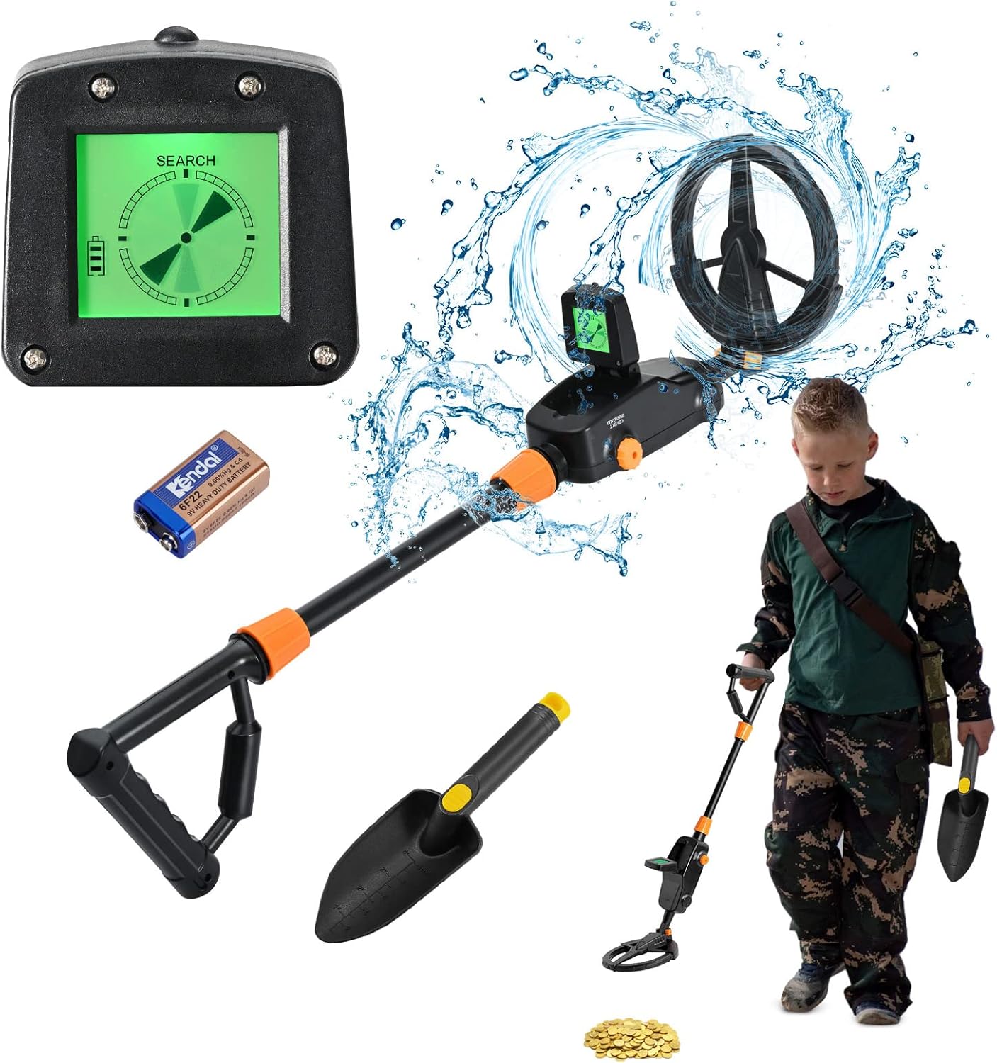 VAYOTOY Leichte Metalldetektoren mit LCD-Display und wasserdichter ...