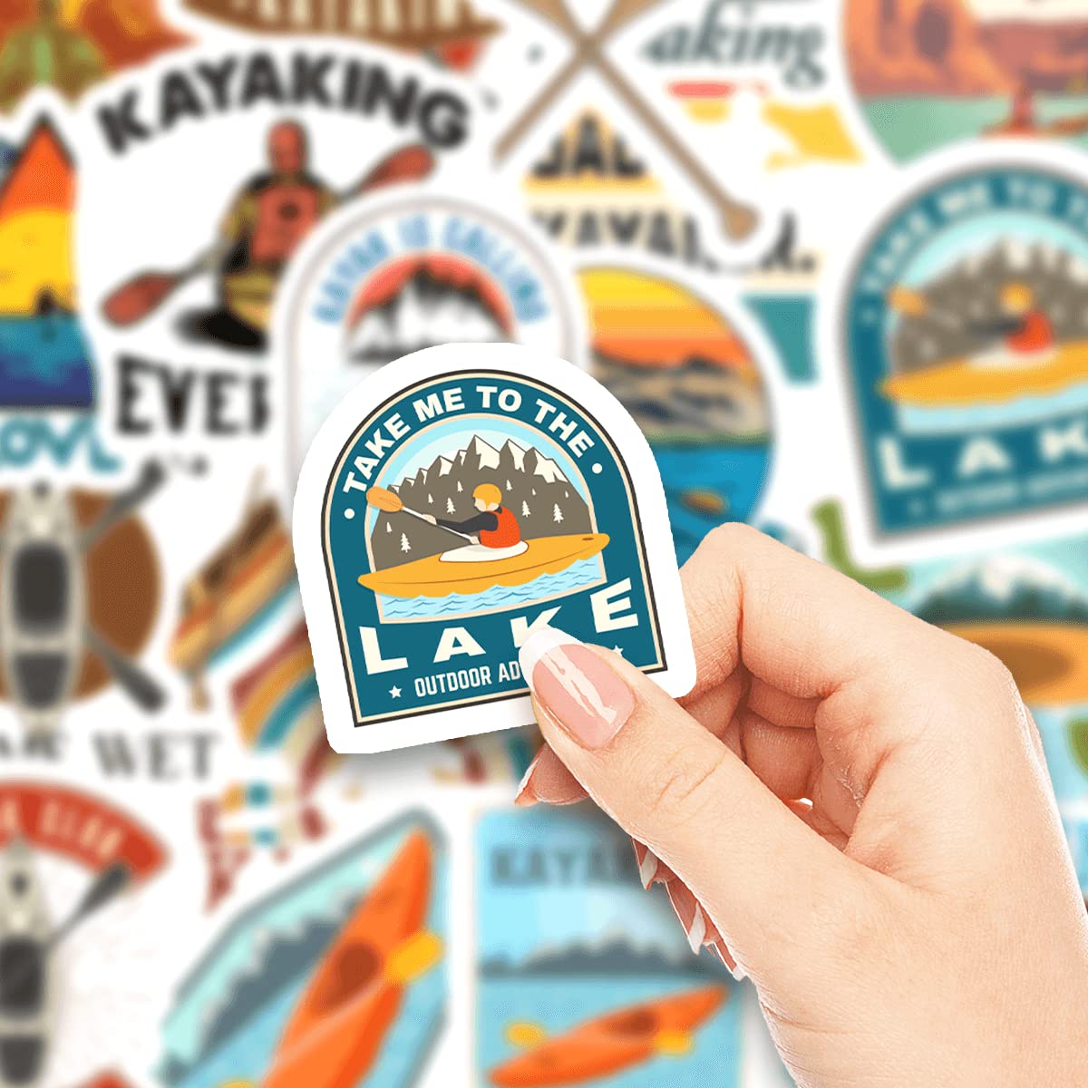 Kayak Paddle Decals GOLEEX Waterproof Kayaking Stickers - 20 Pack Vinyl ...