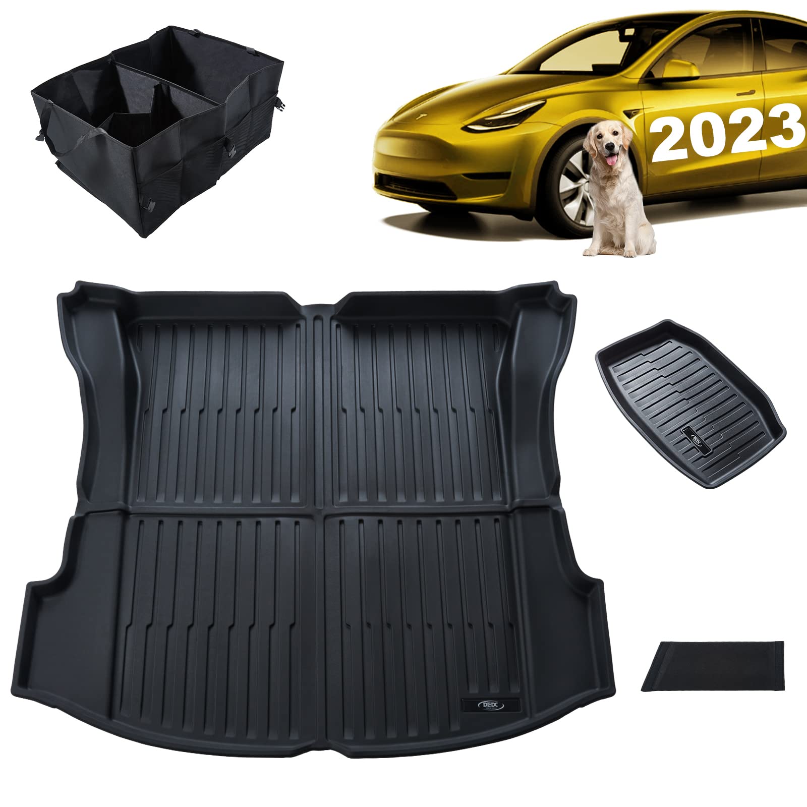 Snapklik.com : DEDC 4PCS Tesla Model 3 Cargo Liner Rear Trunk Mat All ...