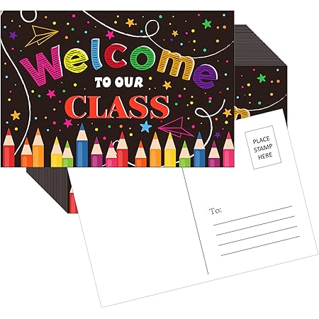 Amazon.com : WhatSign 36Pcs Welcome Postcards for Students Kids from ...