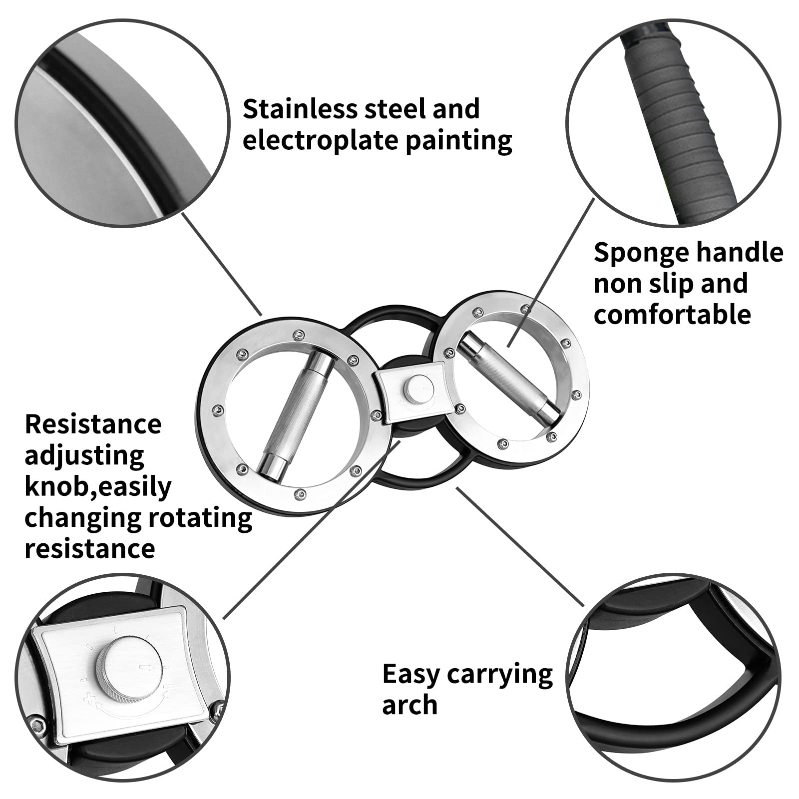 FIITY 12 Pounds Resistance Adjustable Burn Machine with 360 Degree ...