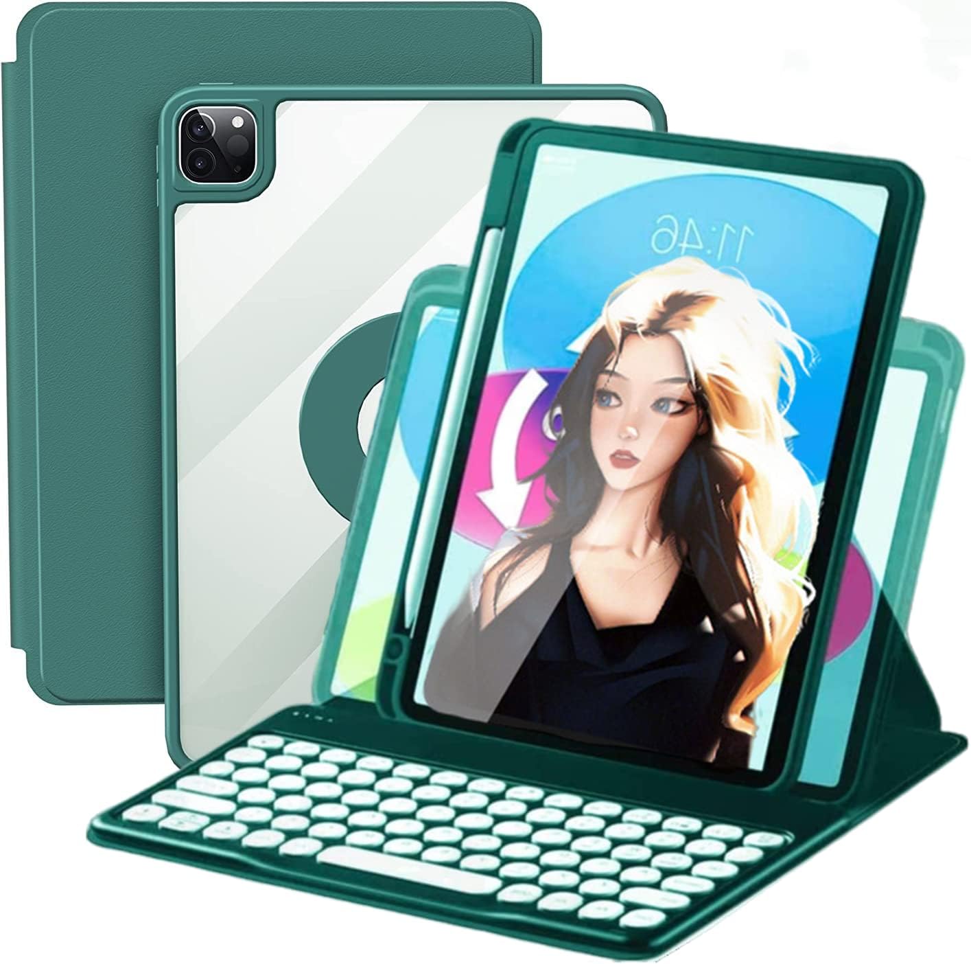 Amazon.com: AnMengXinLing Keyboard Case for iPad 11 inch 2025(A16)/iPad 10 2022 - Vertical With ...