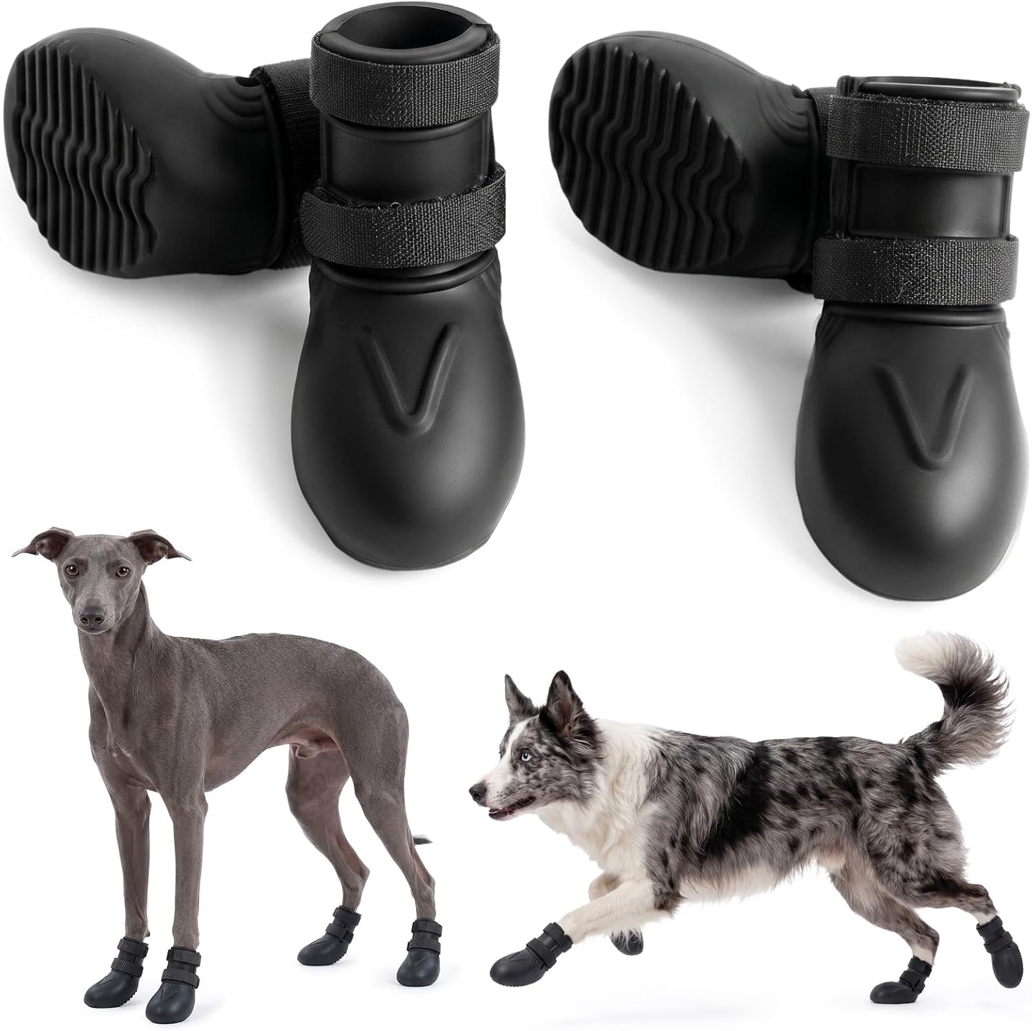 Amazon.com : 4Pcs Summer Dog Shoes for Hot Pavement, Waterproof Rain ...
