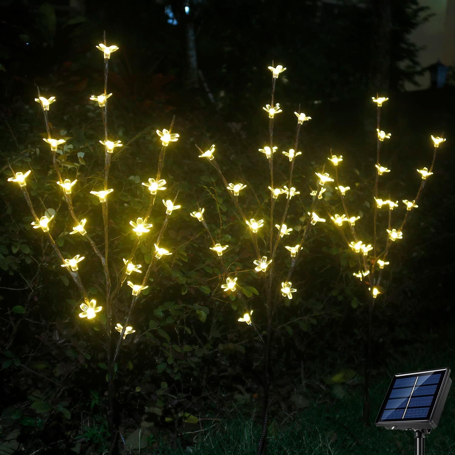 Amazon.com : TONULAX Solar Garden Lights - Solar Tree Lights with 2 ...