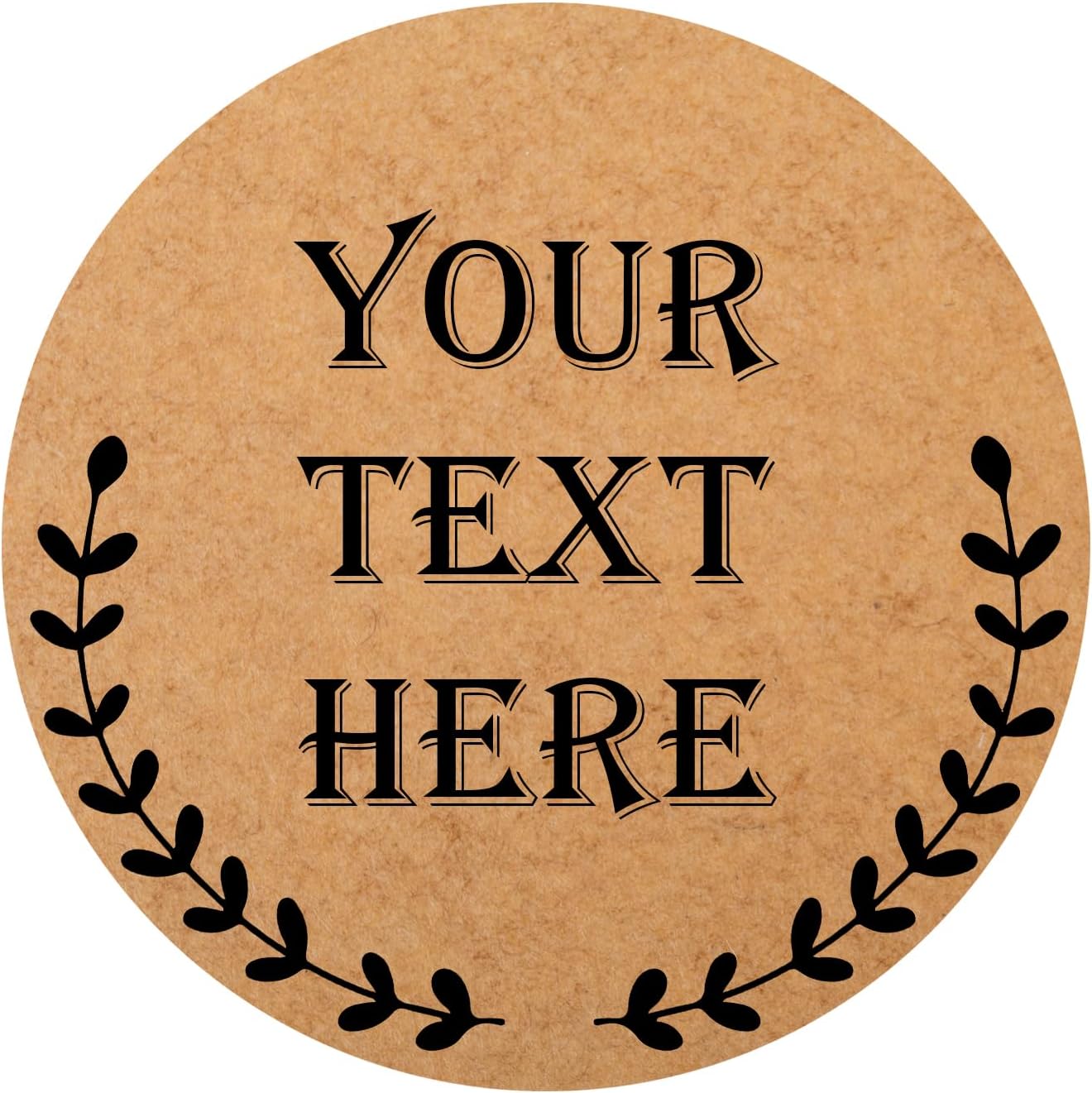 Amazon.com : 150,200Pcs Kraft Custom Sticker Labels Round Customized ...