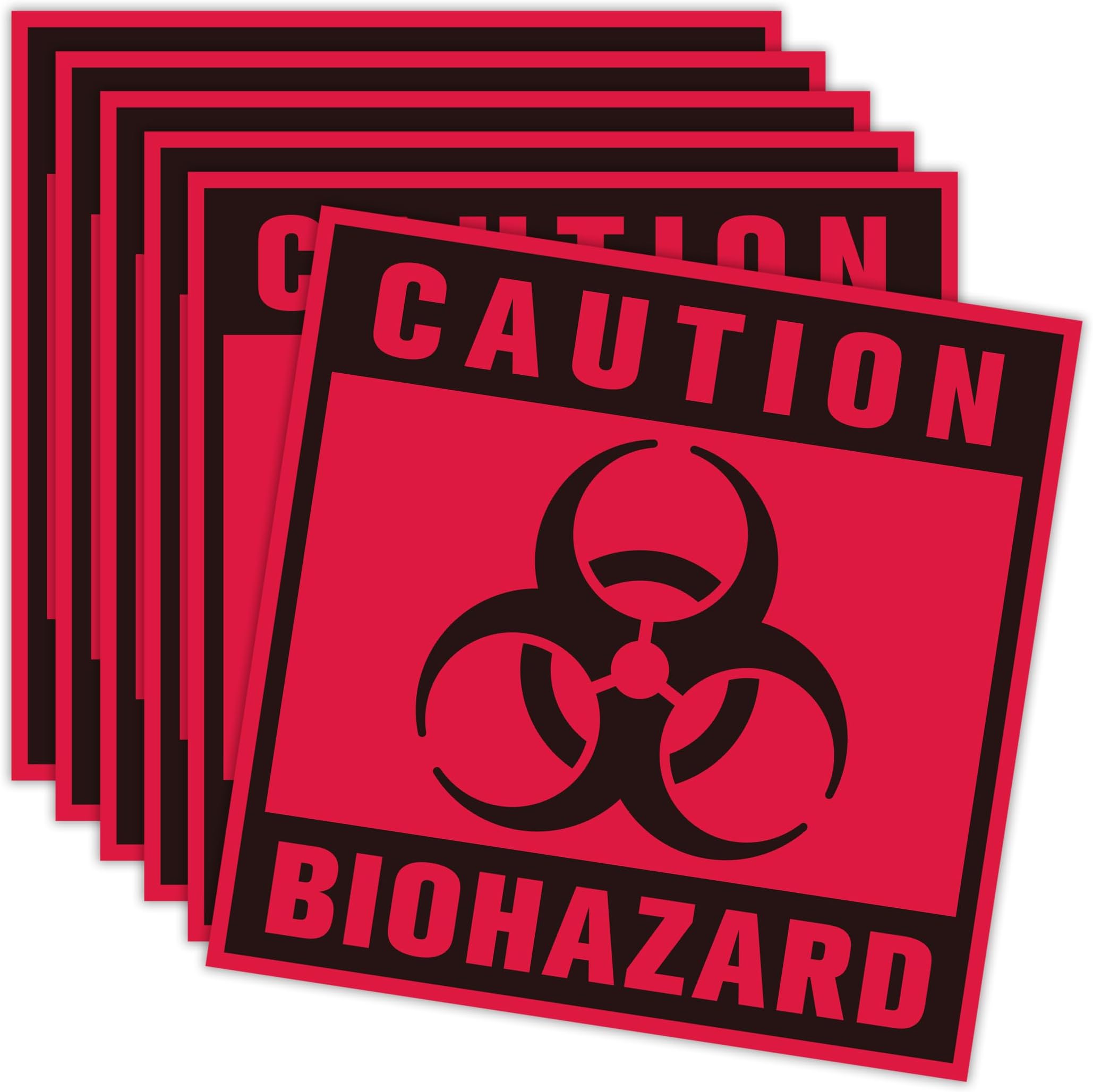 Amazon.com: (12 Pack) Biohazard Stickers Sign, 6x6 Inches Waterproof ...