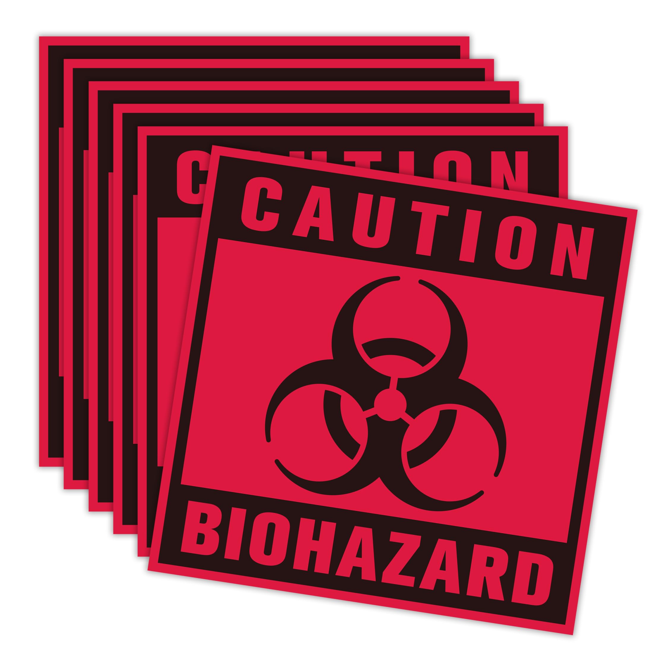 Amazon.com: 6PCS Biohazard Stickers Sign，Self-Adhesive Waterproof ...