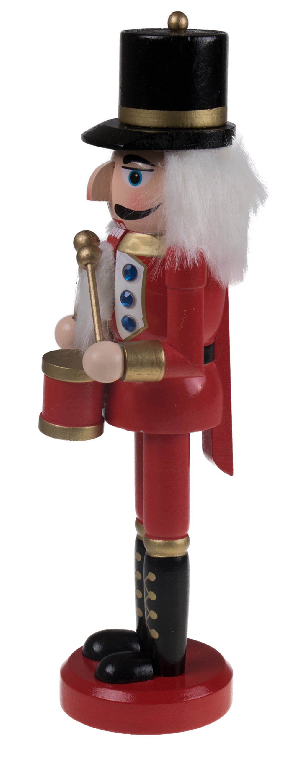 Snapklik.com : Clever Creations Red Drummer 10 Inch Traditional Wooden ...