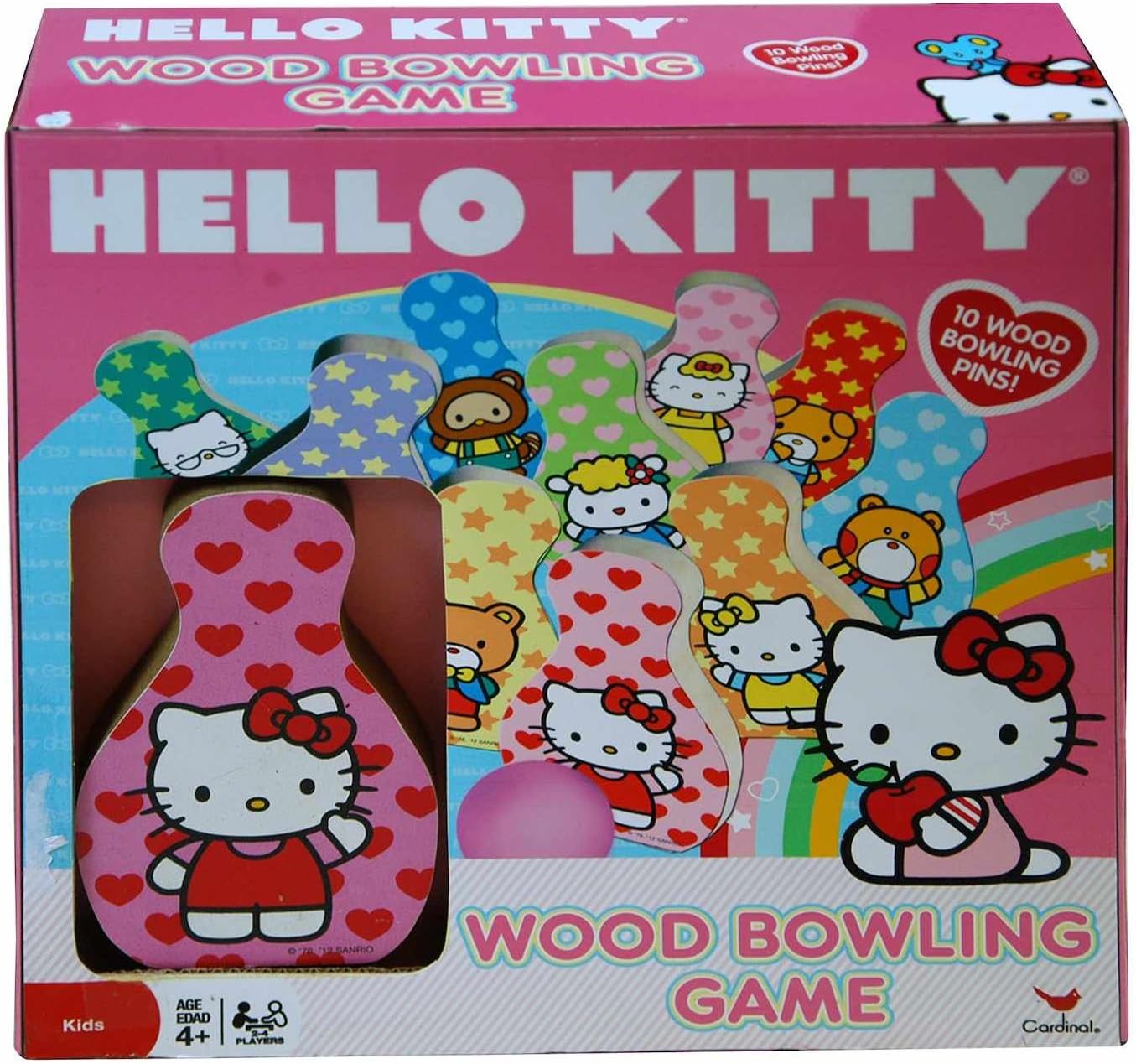 Amazon.com: Hello Kitty Wood Bowling Game Set : Sports & Outdoors