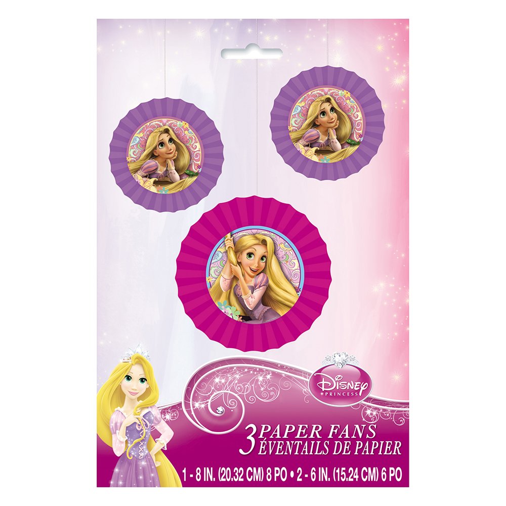 Amazon.com: Tangled Rapunzel Tissue Paper Fans - 8" & 6", 3 Pcs : Toys ...