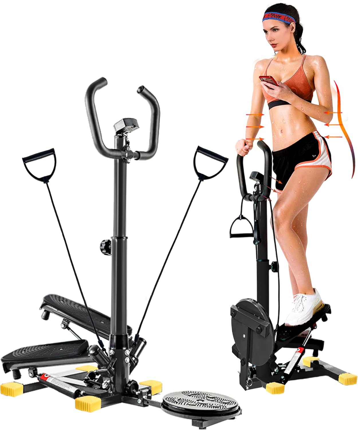 Amazon.com : WonderfulDay Steppers for Exercise at Home, Multi-Function Twist Stepper with ...