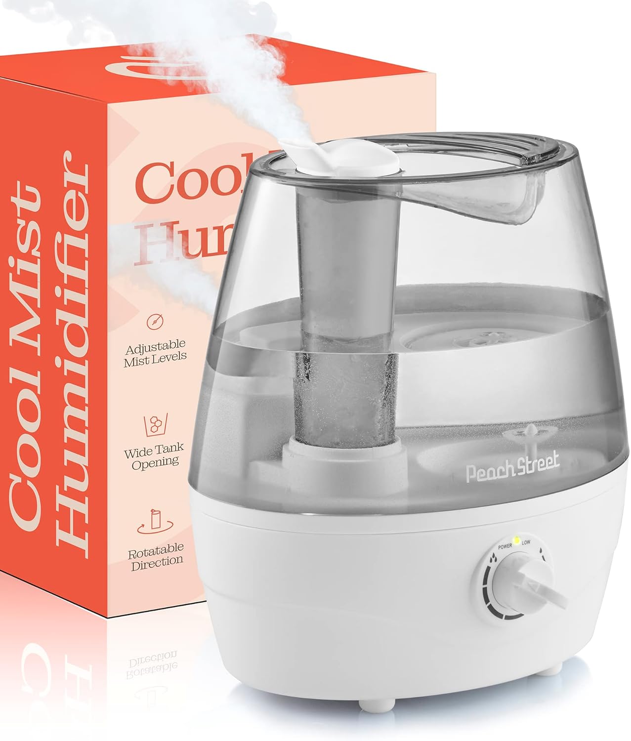 Amazon.com: Cool Mist Humidifier - 2.2L Water Tank, for Bedroom, Baby ...