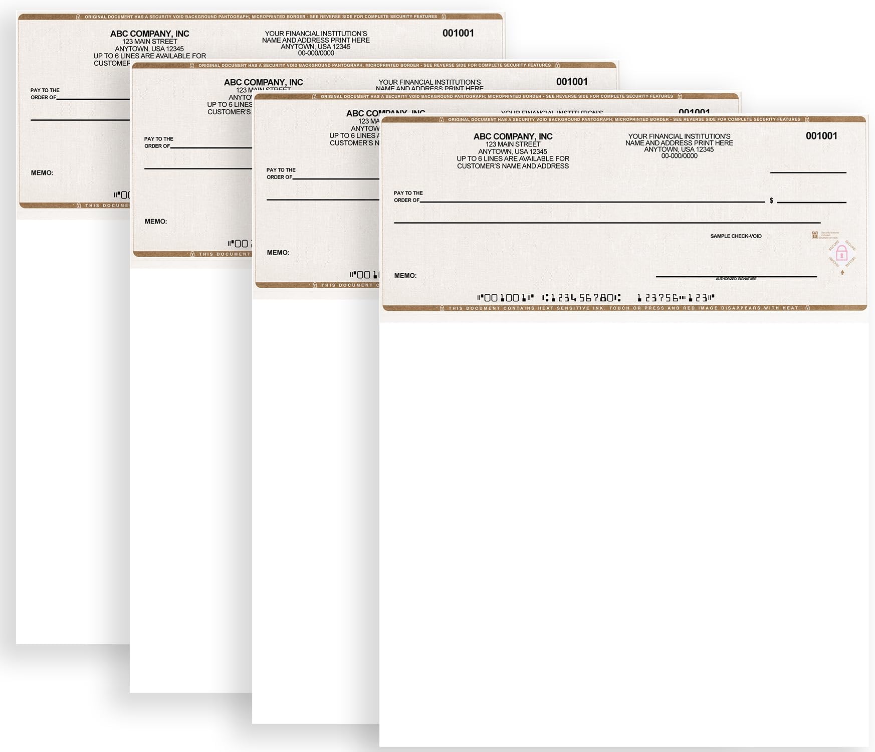 Amazon.com : ABC Computer Checks Compatible w/QuickBooks, Checks on Top ...