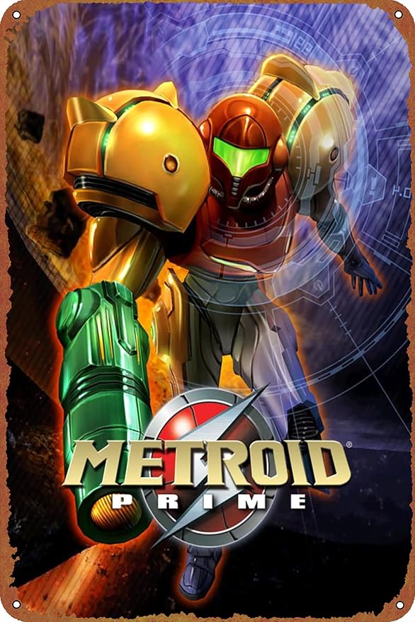 Amazon.com: Metroid Prime Game Poster Vintage Gaming Art Tin Metal Sign ...