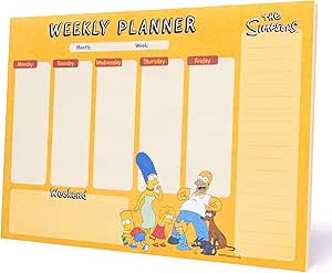 Amazon.com : Grupo Erik Weekly Planner A4 - The Simpsons Gifts | Daily ...