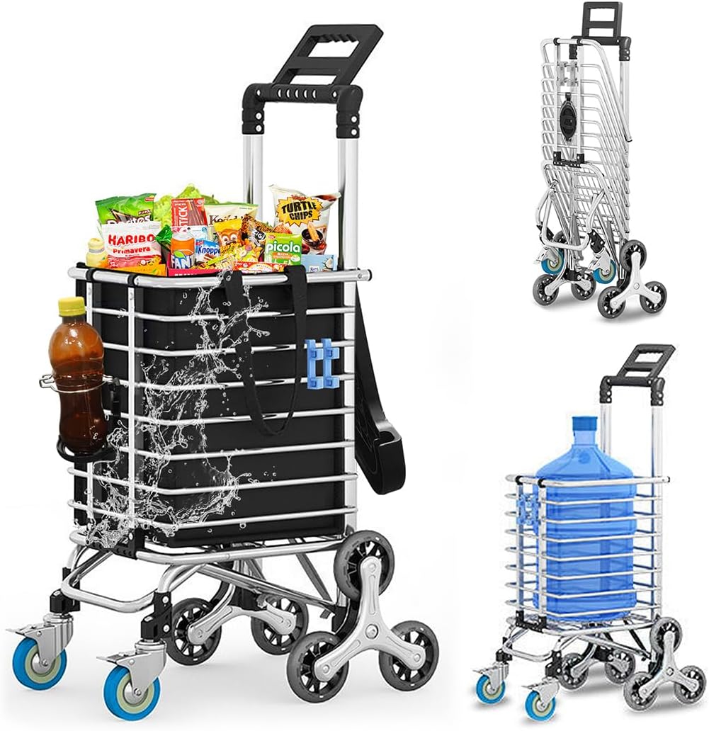 Amazon.com: Stair Climbing Collapsible Shopping Carts for Groceries and ...