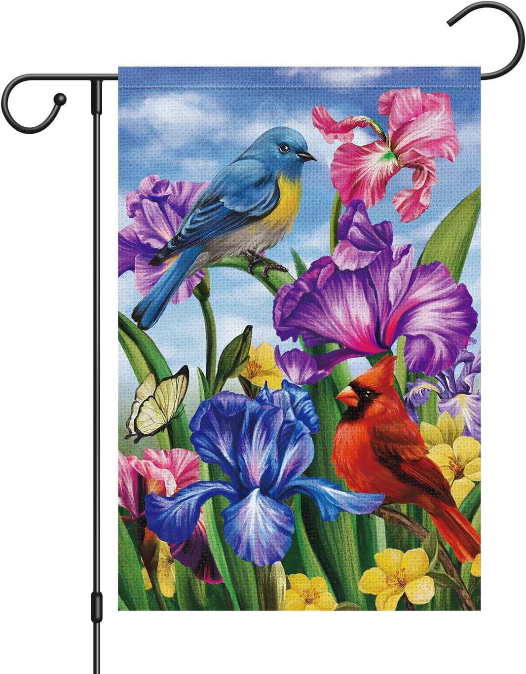 Amazon.com : Spring Summer Hummingbird Garden Flag Double Sided 12x18 ...