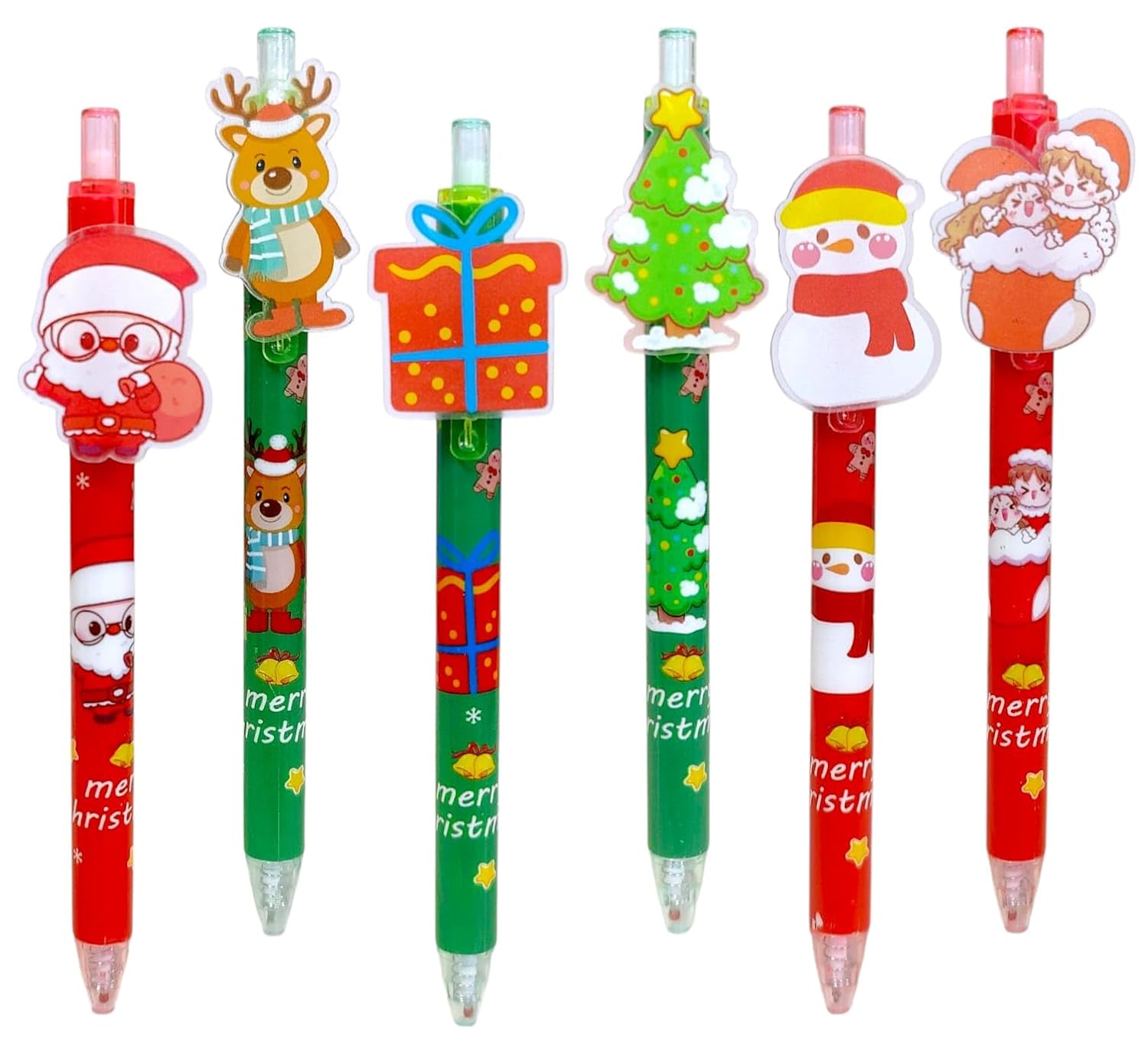 TERA 13 Christmas Pens Set, Pack Of 4 Pcs Holiday Themed Writing Pens ...