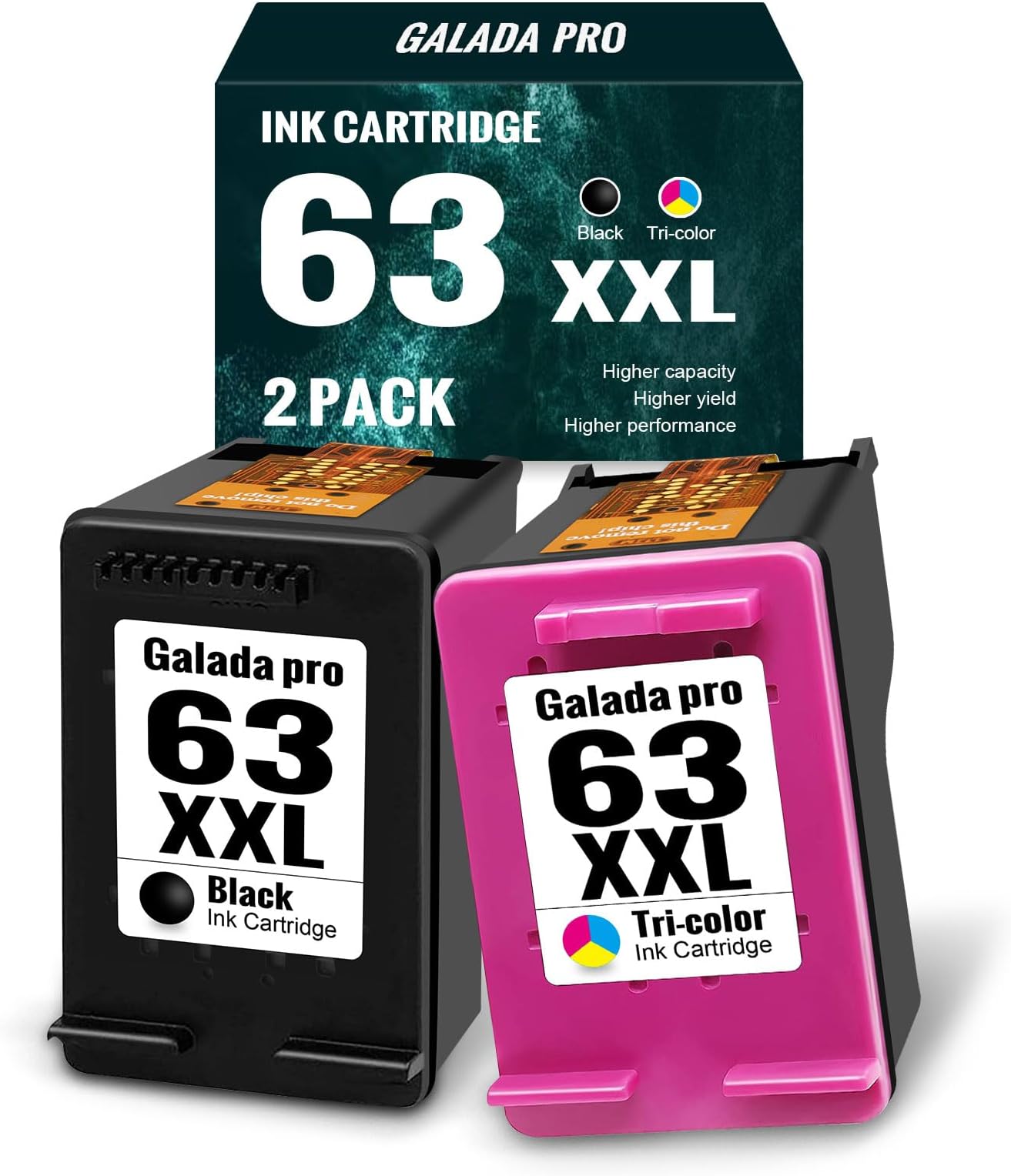 Amazon.com: Galada pro 63XXL 63 XXL Ink Cartridge High Yield ...