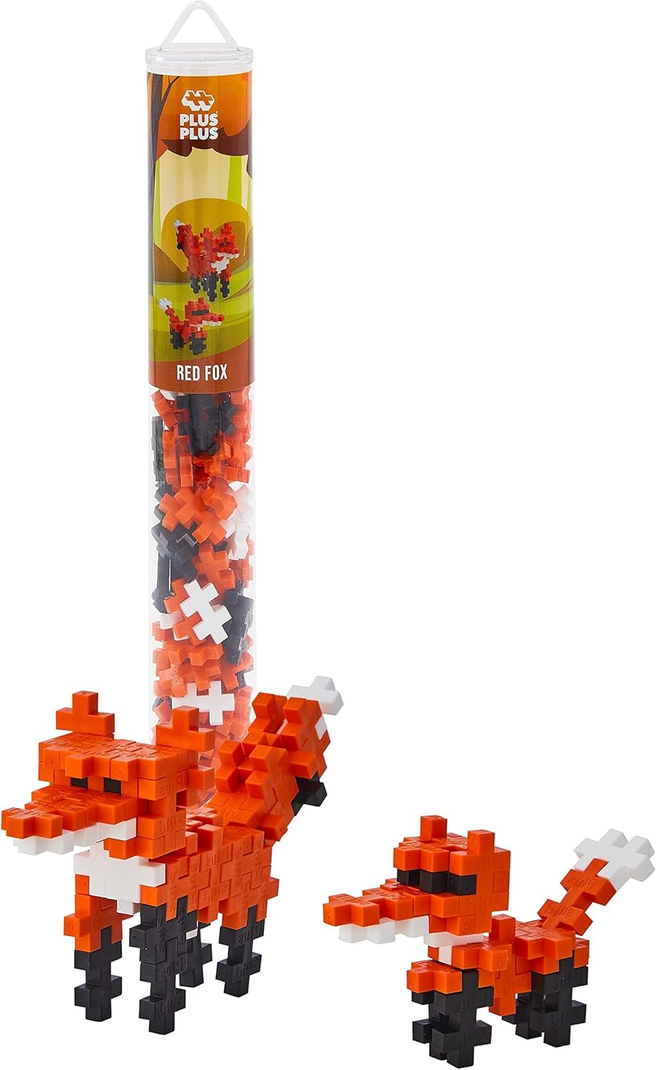 Plus-Plus 9604272 Creative Building Blocks Tube, Fox, Ingenious Construction Toy, 100 Pieces ...