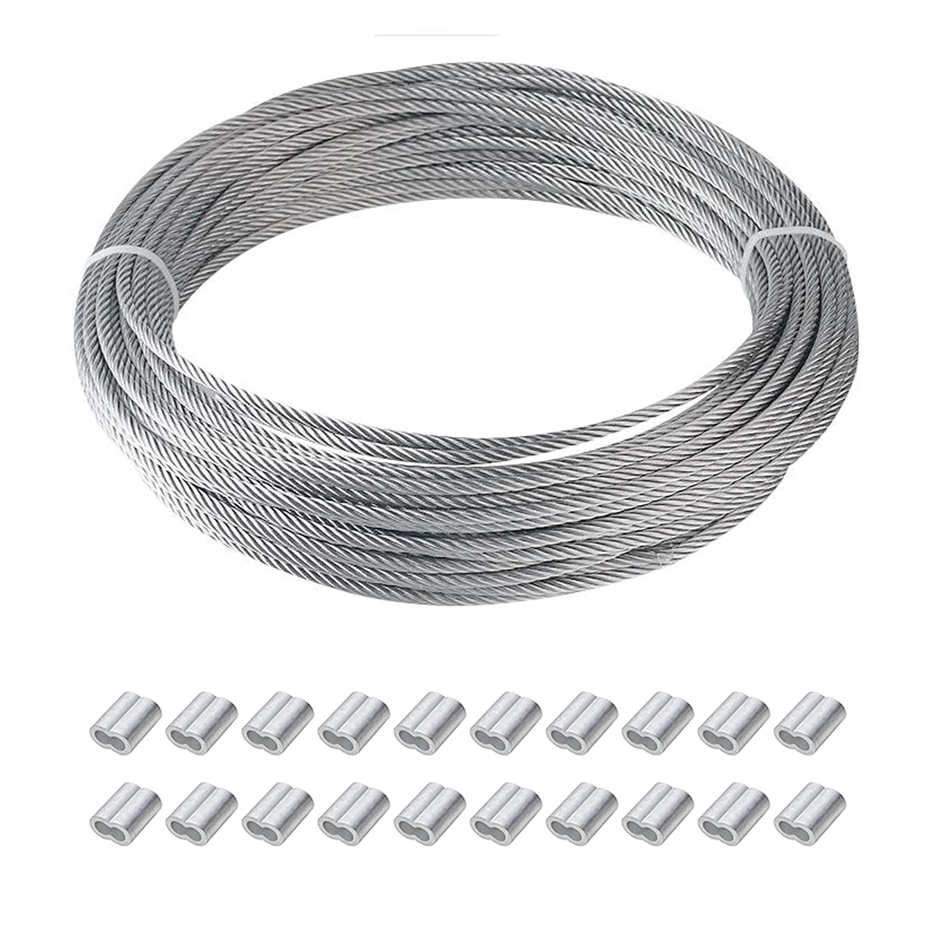 aufodara 15M Stainless Steel Wire Rope 2mm PVC Coated Cable Rope ...