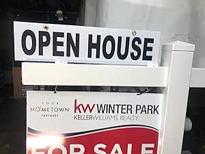 Amazon.com: 5 Pack OPEN HOUSE Sign Rider 6” x 24" (OPEN HOUSE) Printed ...
