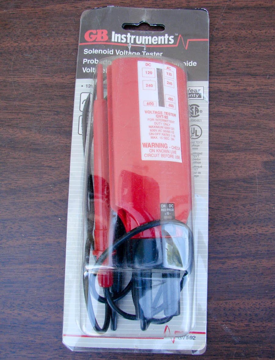 GB Electrical GVT-92 Deluxe Solenoid Voltage Tester - Wiggy Pouch ...