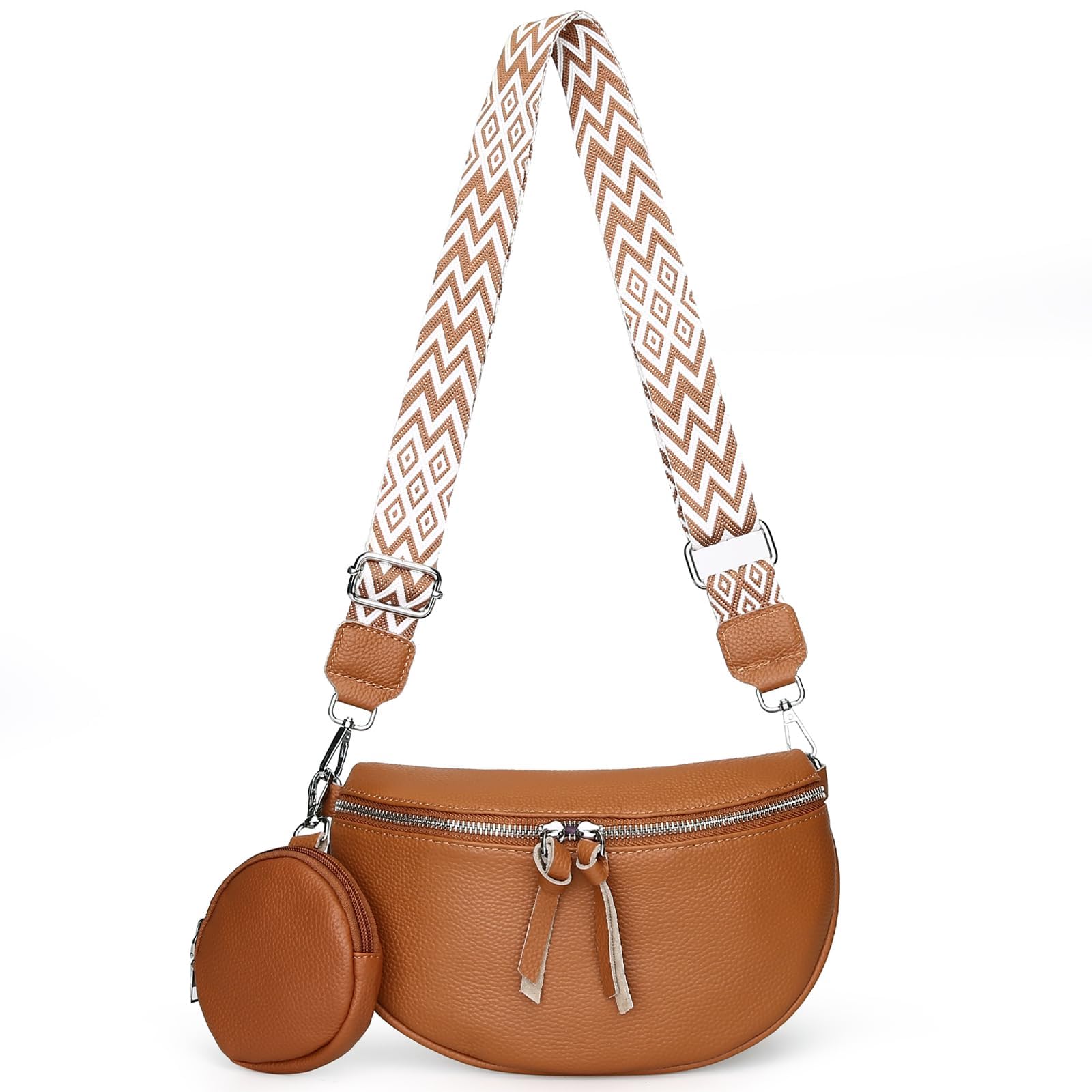 Azonee Cross Body Bag Women, Genuine Leather FashionSling Shoulder Bag ...