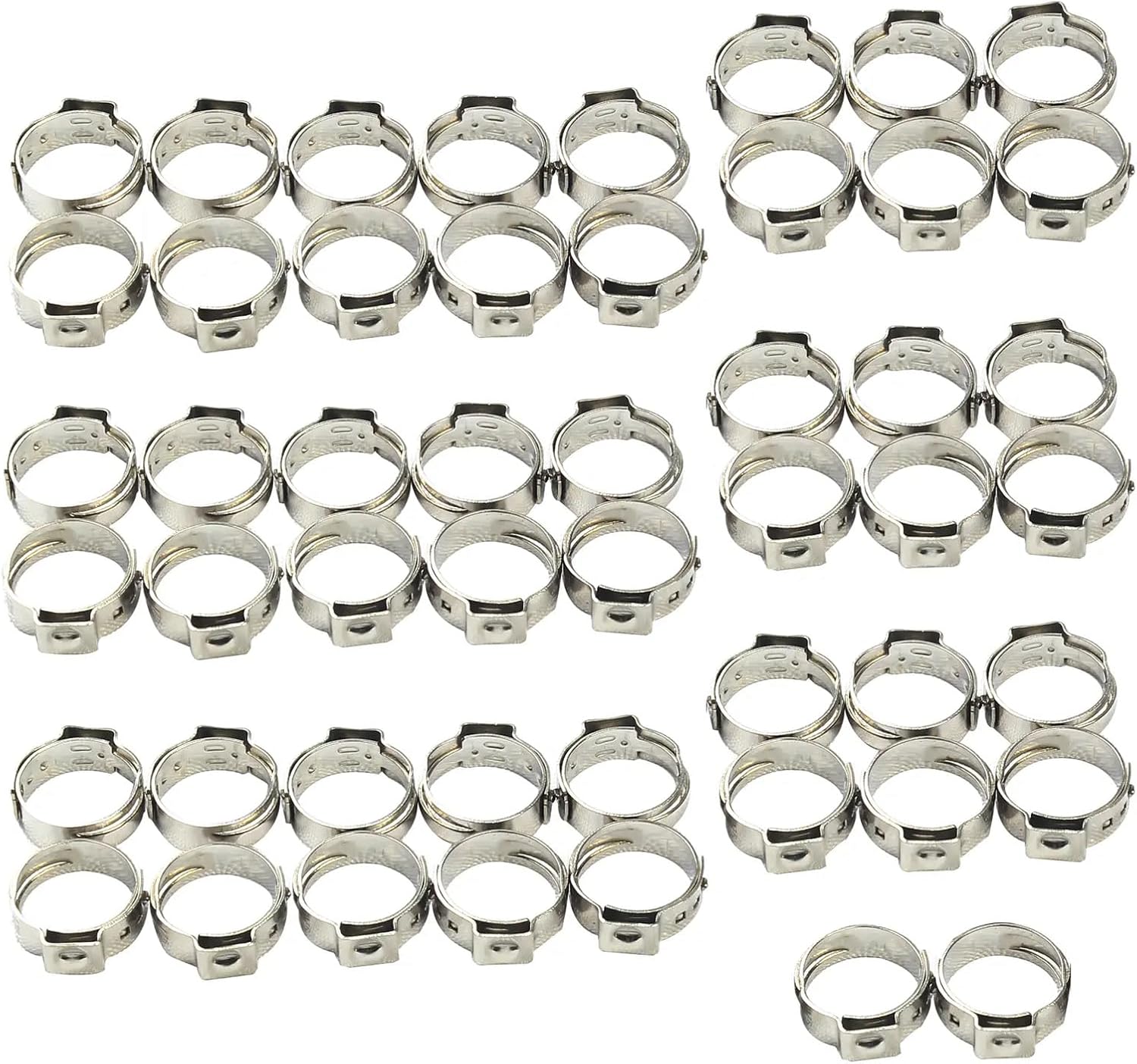 Wangtney 1/2 inch PEX Stainless Steel Clamp Cinch Rings Crimp Pinch ...