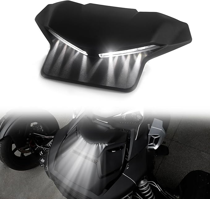 Hood Panel with Light for Ryker, Black Body Panel Kit with LED DRL ...