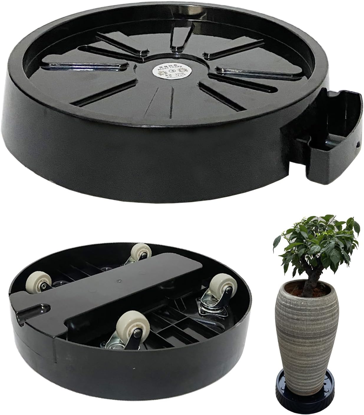 Amazon.com: 11” Plant Caddy Plant Saucer Pot with Moving Water Drawer ...