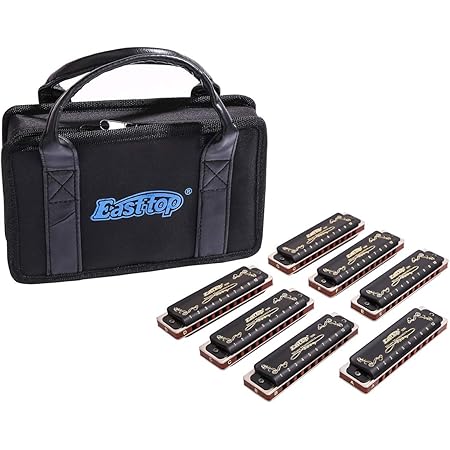 Amazon.com: Harmonica Set 12 key blues harp Easttop 008K Professional ...