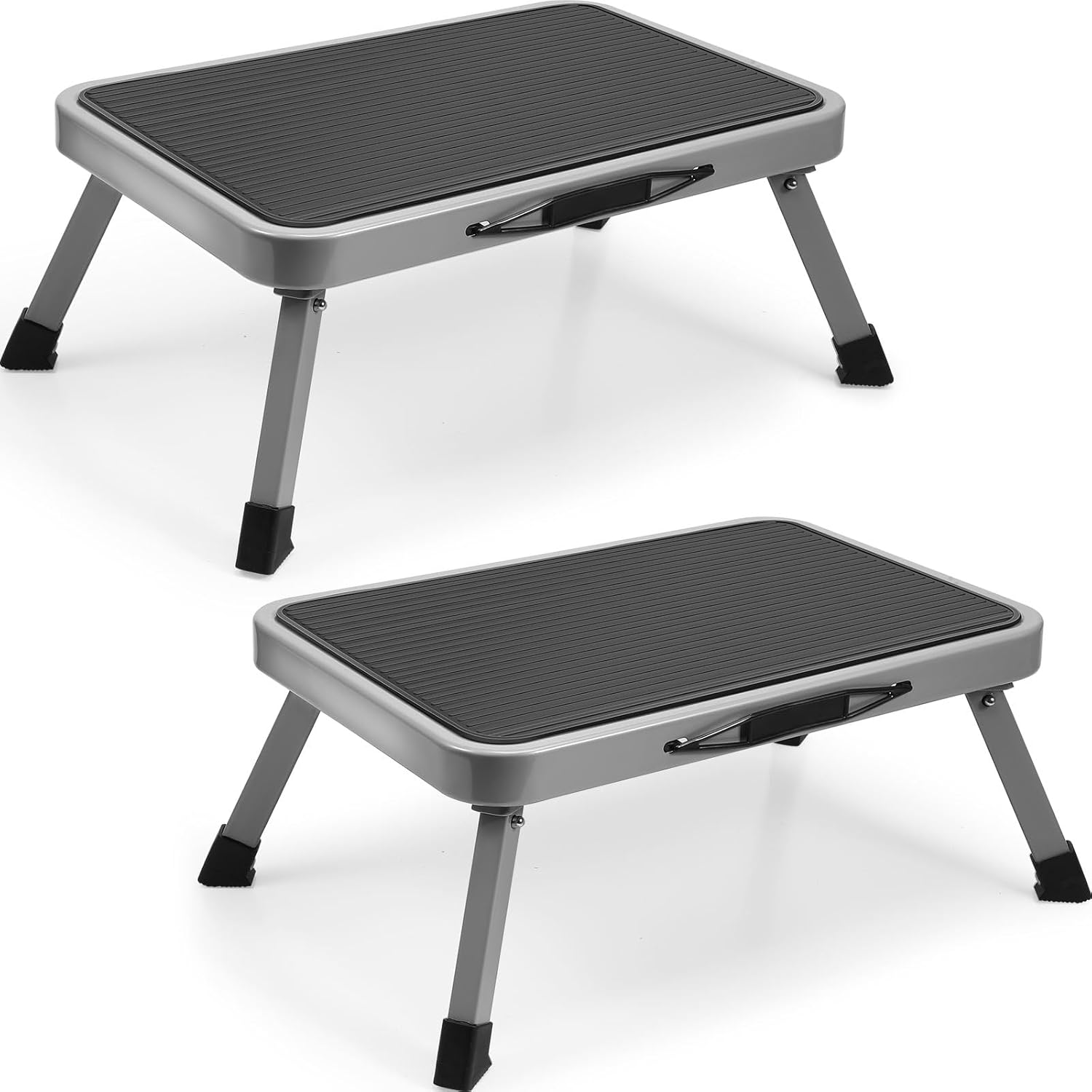 Amazon.com: Thyle 2 Pcs 330lbs Capacity Folding Metal Step Stool ...
