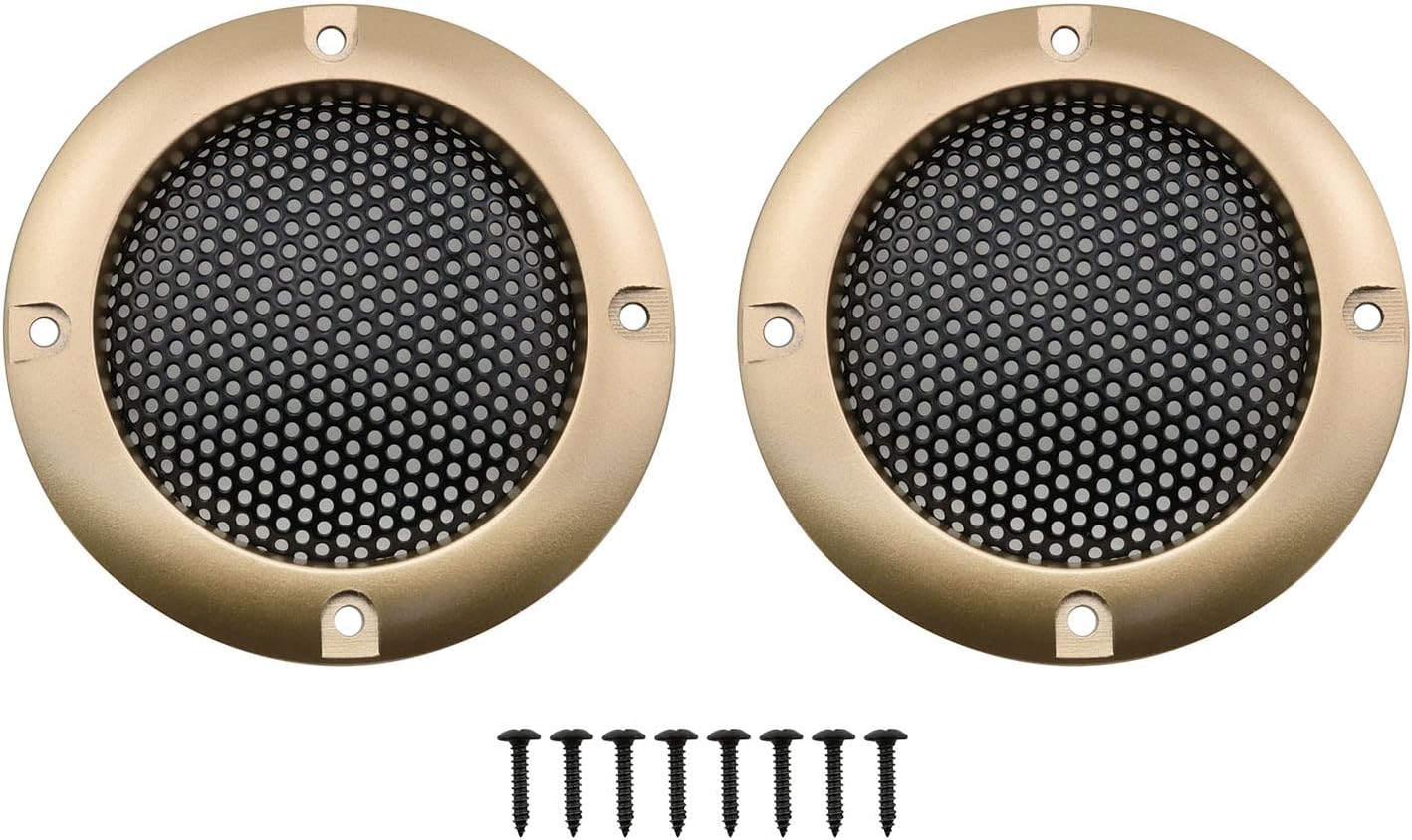 Amazon.com: 2inch Speaker Cover DGZZI 2PCS Golden Metal Mesh Grille ...