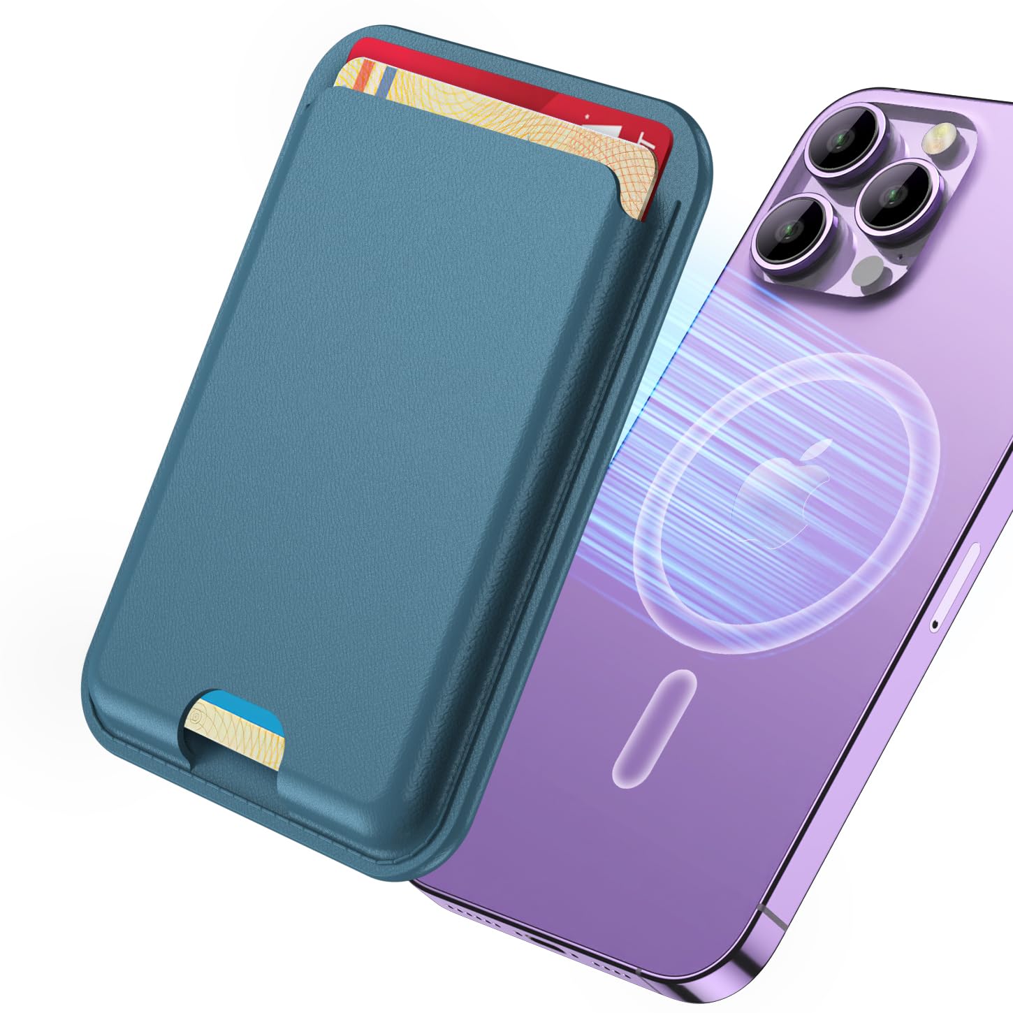 Amazon.com: Coolpow Magnetic phone wallet for Apple Magsafe Wallet ...