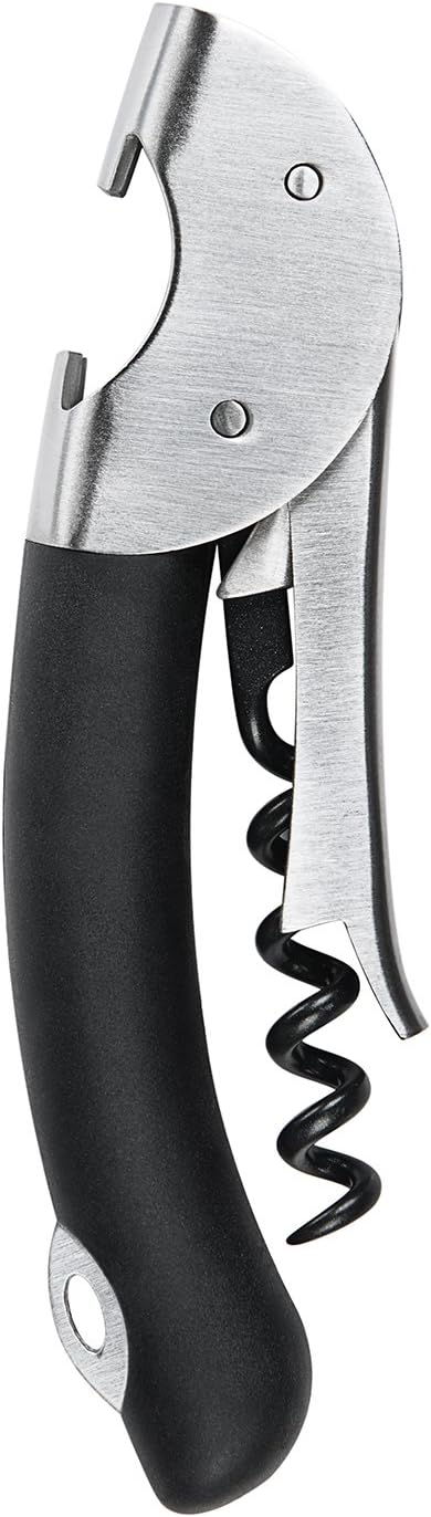 Amazon.com: OXO Steel Double Lever Waiter's Corkscrew,Silver/Black,1 CT ...