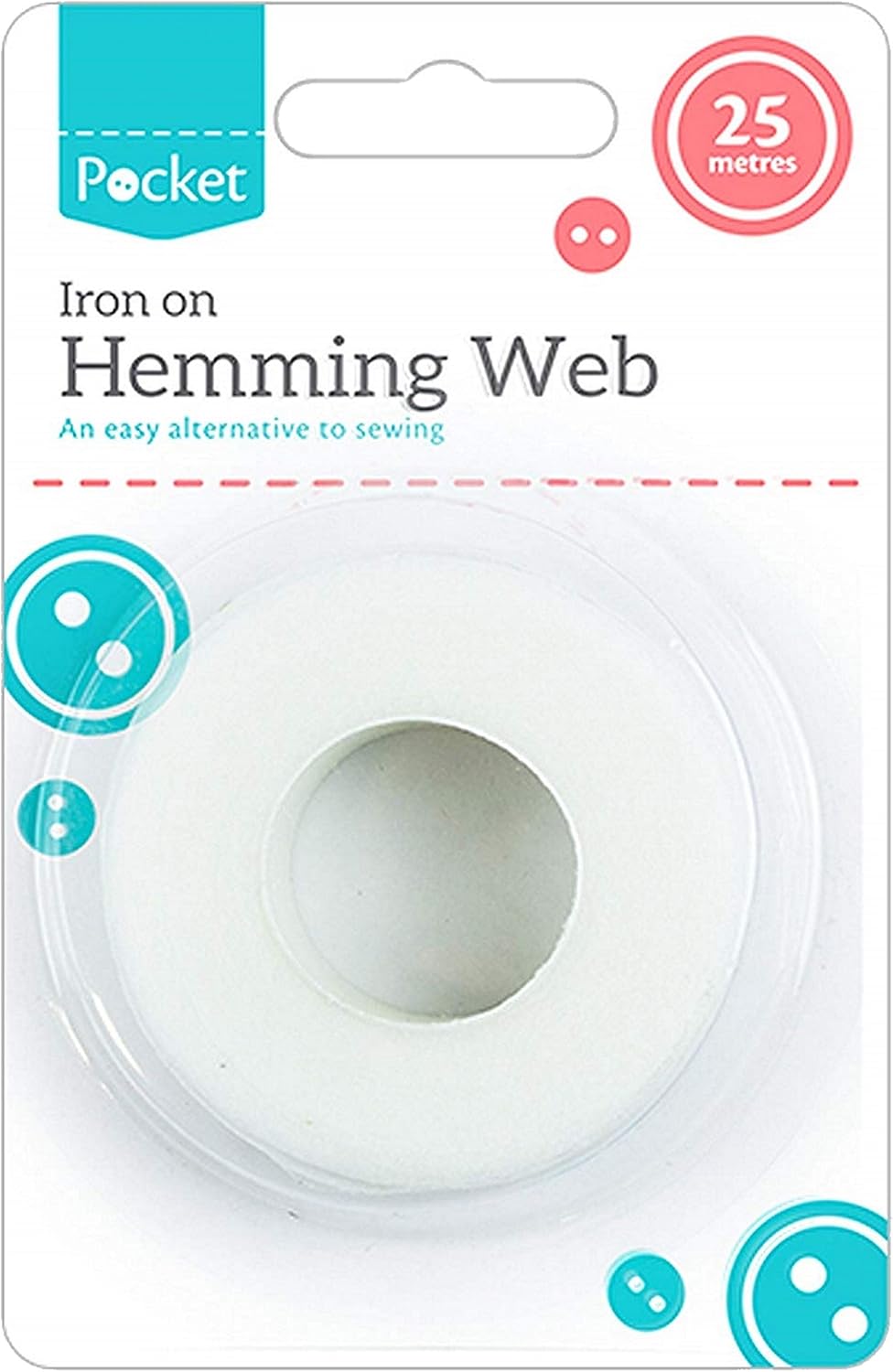 White Fabric Hemming Web Tape Roll, 25 meter - Easy-to-Use, Ideal ...