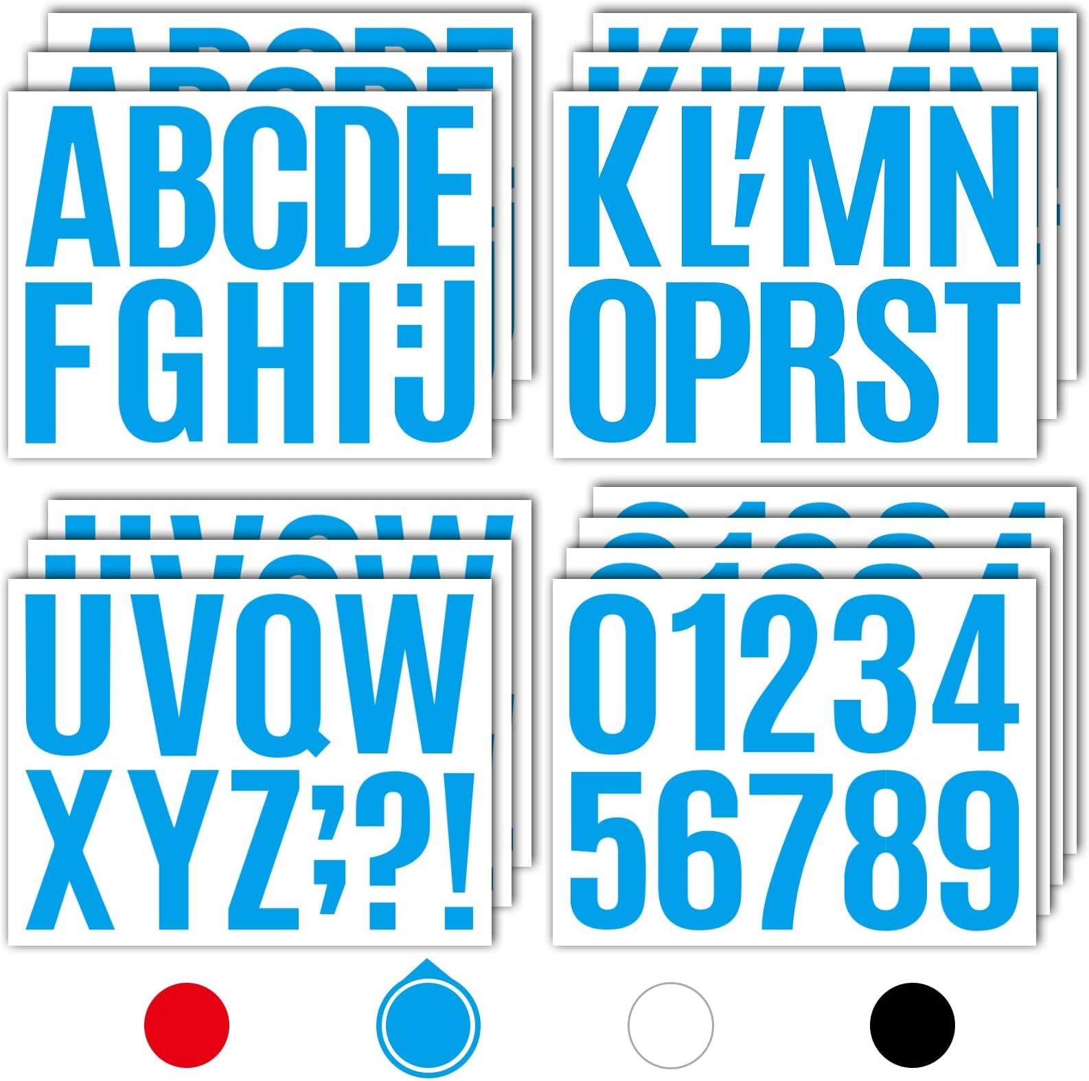 Amazon.com: 24 Sheets Large Letter Stickers 4 Inch Big Font 282 Pcs ...